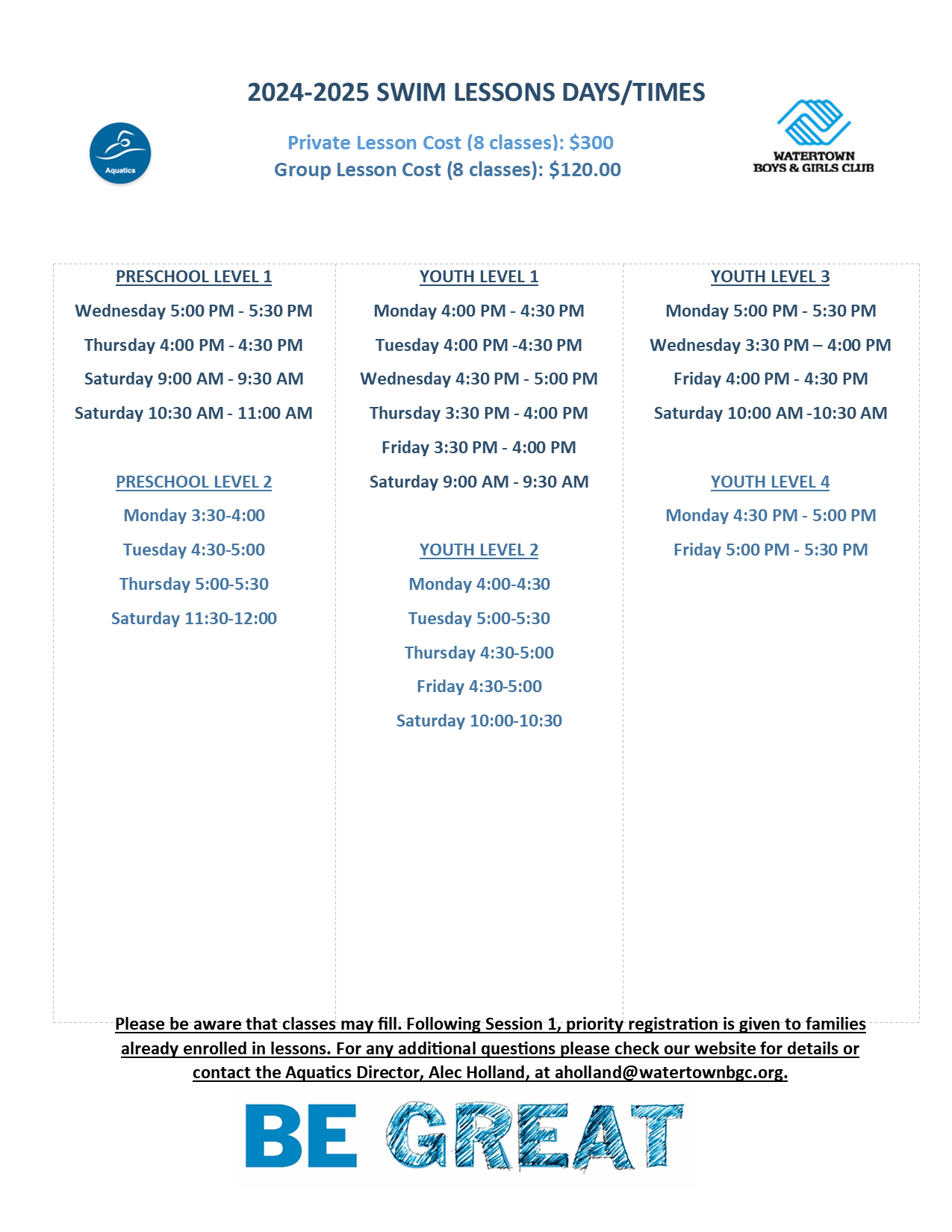 Swim Lessons – Watertown Boys & Girls Club